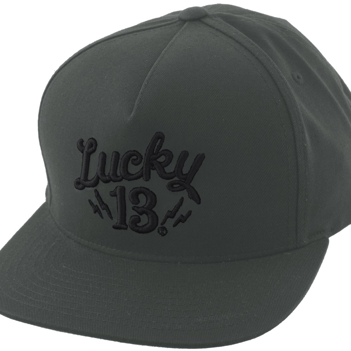 The “Shocker” Snapback Hat by Lucky 13 Charcoal / Black – Lucky13apparel