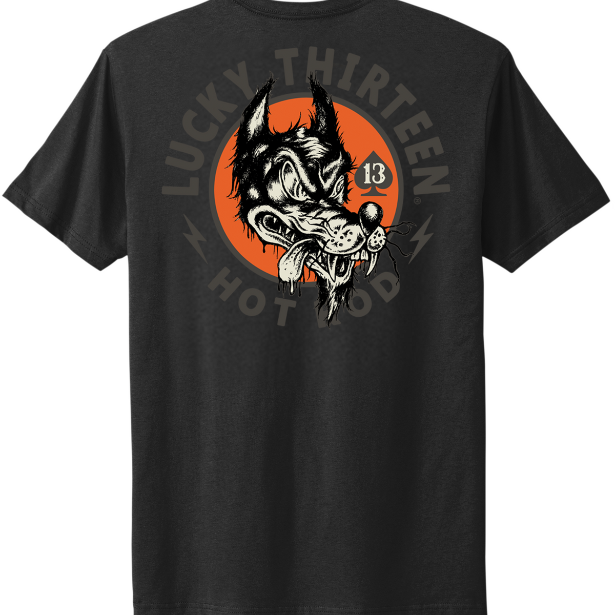 LUCKY WOLF Casual Fit short sleeve t-shirt Jet Black – Lucky13apparel