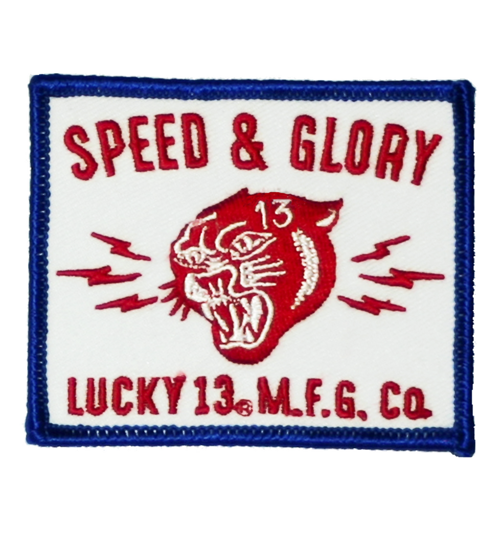 The PANTHER HEAD Embroidered Patch White/Red/Blue – Lucky13apparel